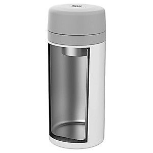 Zwilling Thermo Thermos Flask, Integrated Filter Insert, Vacuum Flask for Tea & Infused Water, Double Wall Insulation, 420 ml, Height: 17,2 cm, White