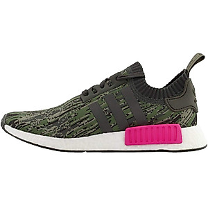 adidas Originals Men's NMD_R1 Primeknit Running Shoe, Utility Grey/Utility Grey/Shock Pink, 12.5