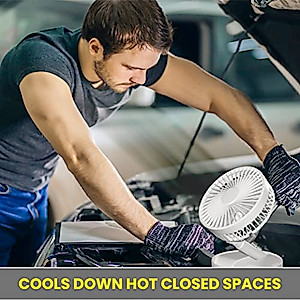 My Foldaway Fan Mini Desktop Fan | Ultra-Portable Lightweight Compact Tabletop Fan | Extends up to 12” | 2 Speed Modes | Uses AA Batteries or USB Power Wire | Desk Fan, Nightstand Use | Whisper Quiet