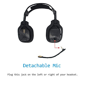 MQDITH Replacement Microphone Compatible with Astro A40 TR Gaming Headset (Black)