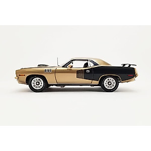 ModelToyCars 1971 Plymouth Hemi Barracuda, Gold Leaf with Black - Acme A1806126-1/18 Scale Diecast Car