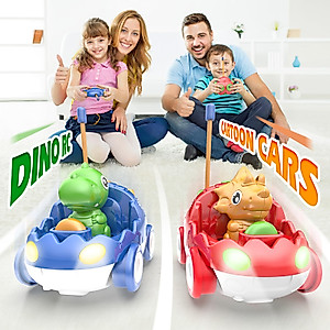 Yeaye Toddler Remote Control Car, 2 Pack RC Cars for Toddlers 18 Months, Toddler Toys for Kids Age 2 3 4 5 Years Old, Birthday Gift for Boys Girls Age 2-4 Years Old(Blue Red)