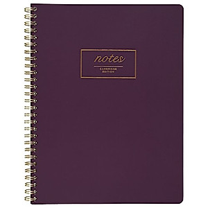 Cambridge Meeting Spiral Notebook, Legal Ruled, Soft Cover Business Journal, 9-1/2" x 7-1/4", Wirebound Memo Notepads, Cute Stationery Supplies for Home Office, 80 Sheets, Purple (49556)