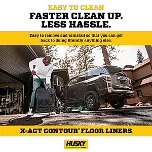 Husky Liners | X-ACT Contour Series | 2nd Seat Floor Liner (Full Coverage) - Black | 54201 | Fits 2019 - 2022 Chevrolet Silverado/GMC Sierra