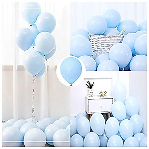Pastel Blue Balloons 10 inch 100pcs Baby Blue Latex Balloons for Party Birthday Wedding Anniversary or any Party Decorations-pastel blue