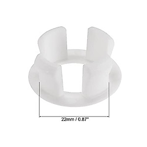 uxcell Sink Basin Trim Overflow Cover Insert in Hole Ring Covers Caps White 6pcs