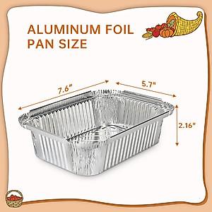 AKEROCK Thanksgiving Leftover Containers, Thanksgiving To Go Containers with Lid for Food Storage - 48 PCS