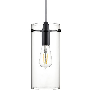 Black Pendant Lights Kitchen Island - Large Clear Glass Pendant Light Fixture
