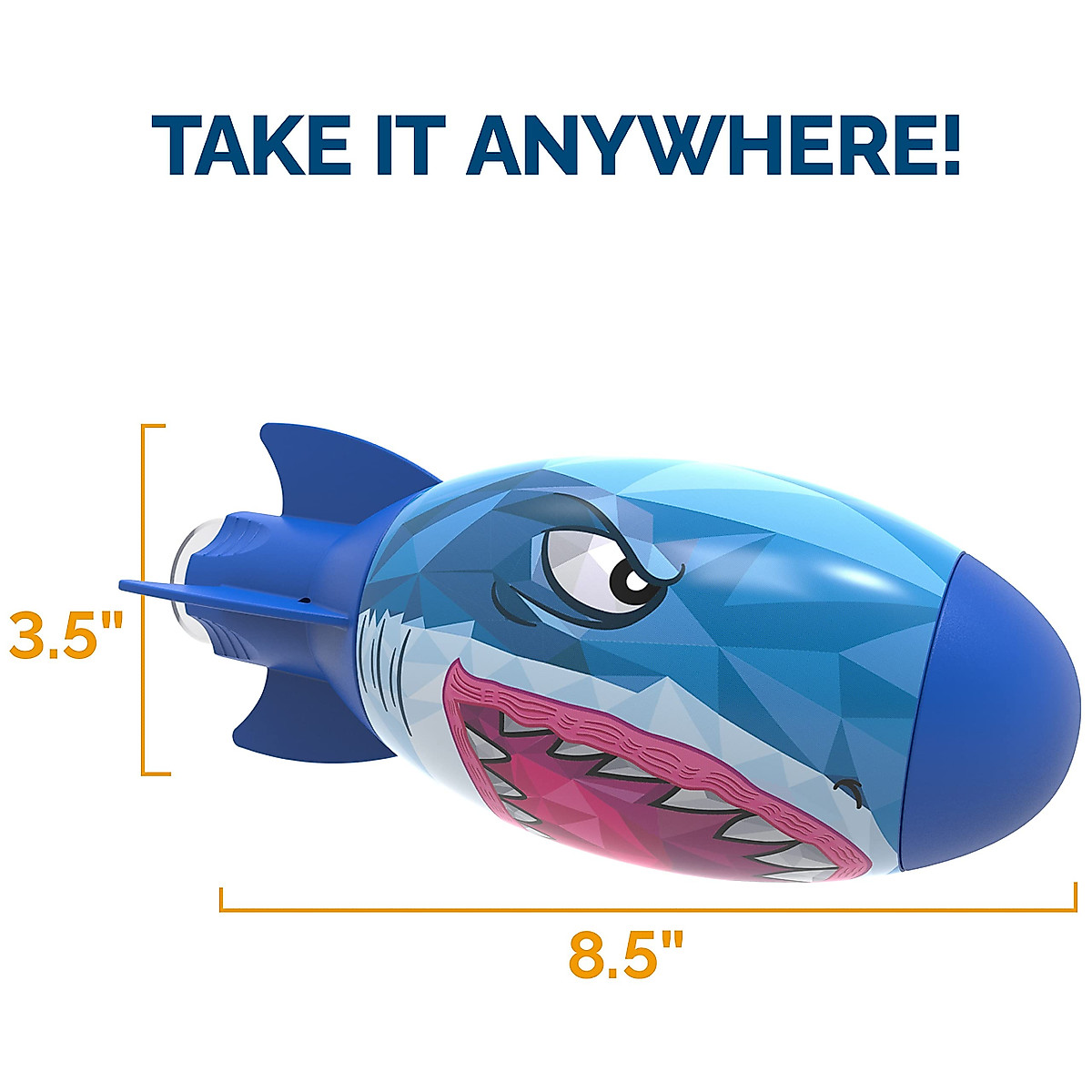 Swimways Shark Rocket, Kids Pool Accessories & Torpedo Pool Toys, Water Rocket Outdoor Games for the Swimming Pool, Lake & Beach for Kids Ages 5 & Up