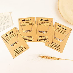 Best Friend Necklaces for 2/3/4/5 Sister Necklace for Girls Friendship Gifts Heart Matching Necklaces Bff Necklace Gifts for Friends Sisters