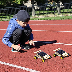 2 in 1 Science Experiment Kits for Kids,STEM Projects DIY Building Remote Control Solar Car Model Kit,3D Puzzles Wooden Motor Set,Assemble Gift Toys for Boys Girls Age 10 11 12 13 14