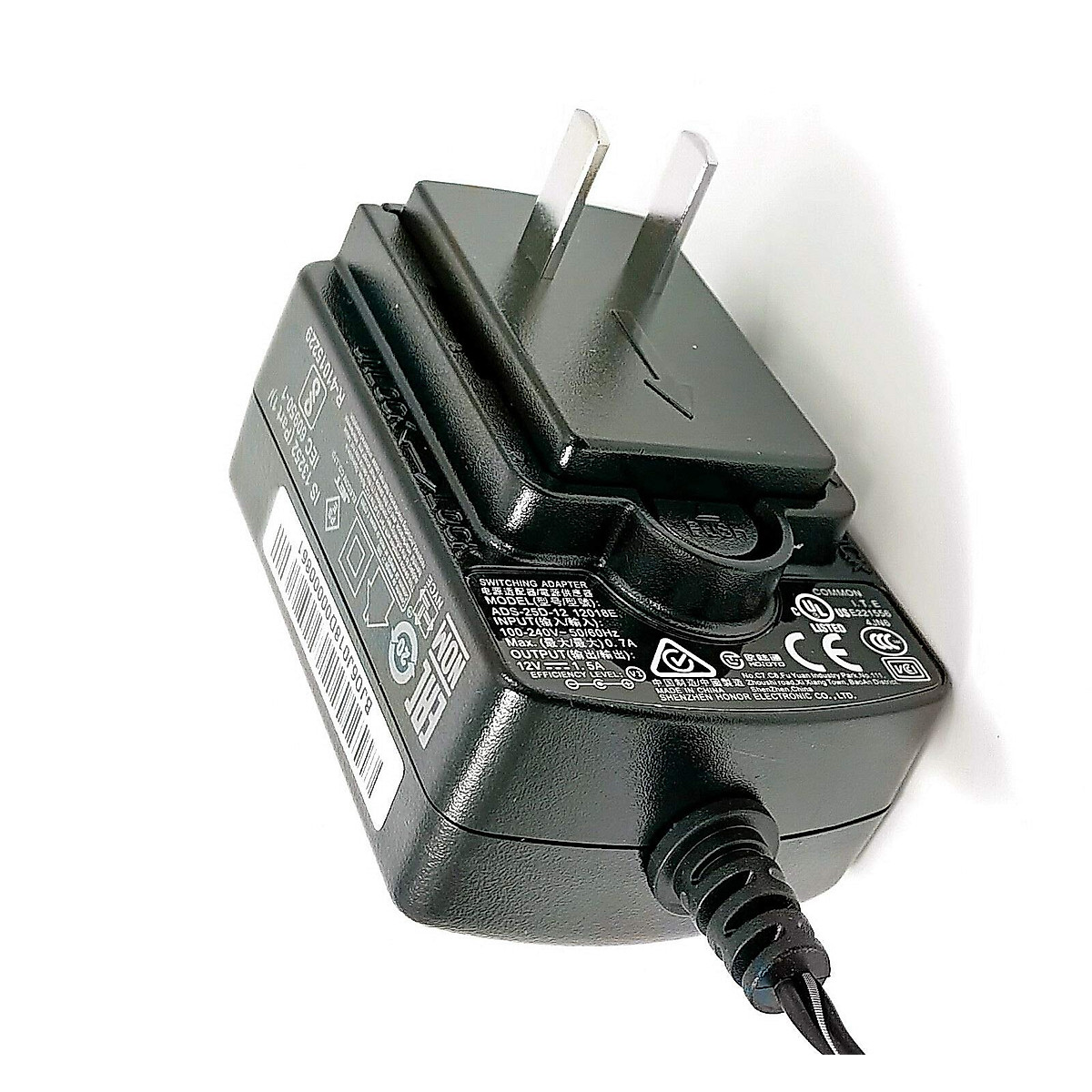 12V 1.5A ADS-25D-12 12018E Honor Electronic AC Adapter Power Supply Switching Adapter w/US UK AU EU KR JP Plugs for Seagate WD Samsung External Hard Drive