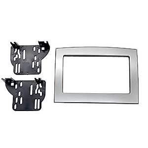 Silver Double Din Dash Kit Compatible with Dodge Ram 2006-2010 Truck Car Stereo Radio Install Kit