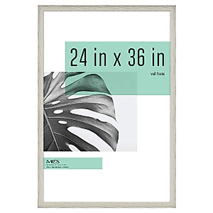 MCS Studio Gallery 24x36 Poster Frame Gray Woodgrain, Vertical & Horizontal Wall Hanging Large Picture Frame for Photos, Posters & Art Prints (1-Pack)