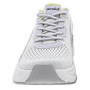 Dansko Women's Pace White/Yellow Walking Shoe 8.5-9 M US - Added Support and Comfort
