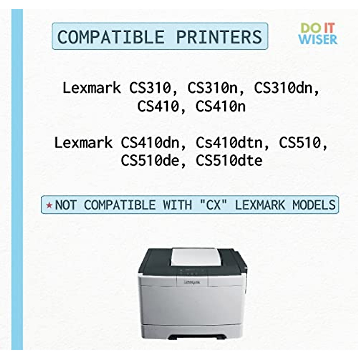 Do it Wiser Compatible Toner Cartridge Replacement for Lexmark 701HK 70C1HK0 - CS310dn CS310n CS410dn CS410n CS510de CS510dte (High Yield, Black)