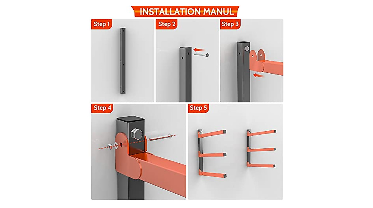 Ultrahaus 3-Level Metal Lumber Rack - Organizer for Storage