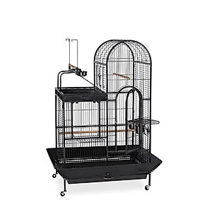 Prevue Pet Products BPV3159 Double Roof Bird Cage with Playtop, 36-1/2 by 27-1/4-Inch, Black