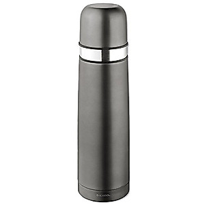 Isosteel Duo 9900DAT Top 0 75 Litre Stainless Steel Vacuum Flask, Titan/Grey, 8.2 x 7.7 x 30.4 cm