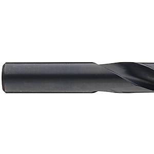 Chicago Latrobe 157 High-Speed Steel Short Length Drill Bit, Black Oxide Finish, Round Shank, 118 Degree Conventional Point, 9/16" Size (Pack of 1)