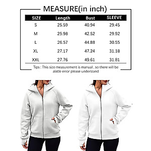 Trendy Queen Womens Hoodies Full Zip Oversized Sweatshirts Pullover Fleece Sweaters Long Sleeve With Pockets Winter Coats Fall Outfits Y2k Clothes Fashion Teen Girls Greyblue