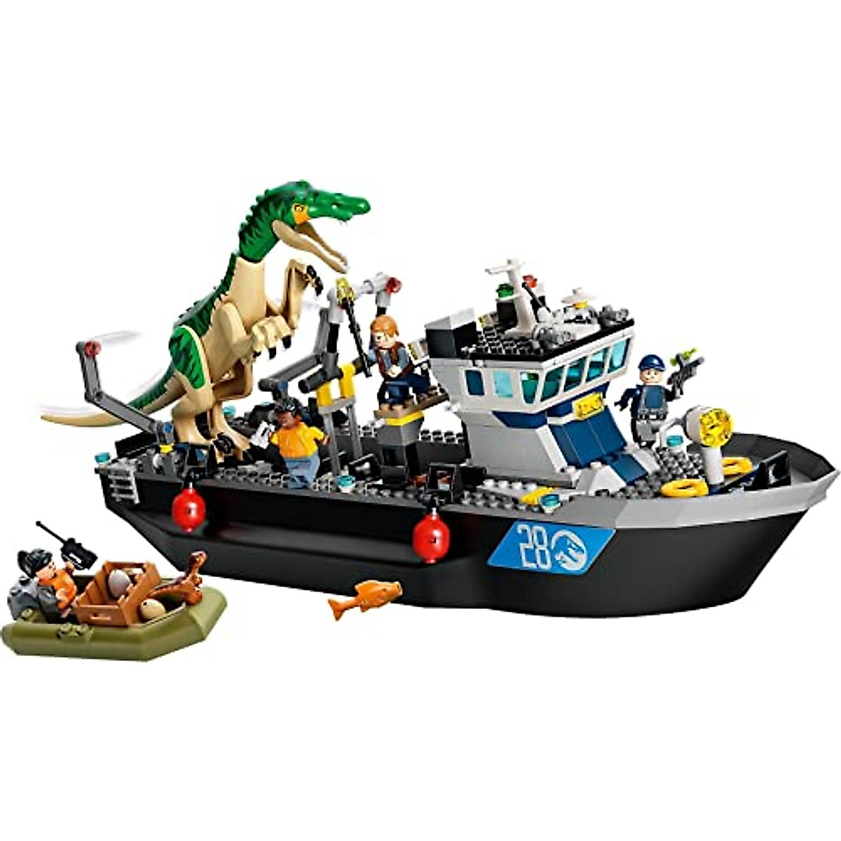 LEGO® Jurassic World Baryonyx Dinosaur Boat Escape 76942 Building Kit; Cool Toy Playset for Creative Kids