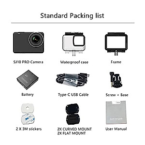 KOVOSCJ Sports Action Camera Black Waterproof Action Camera 4K Ultra HD Video 12MP Photos 1080p Live Streaming Sports Camera for Vlog Recording (Bundle : Without Memory Card, Color : Bundle 7)