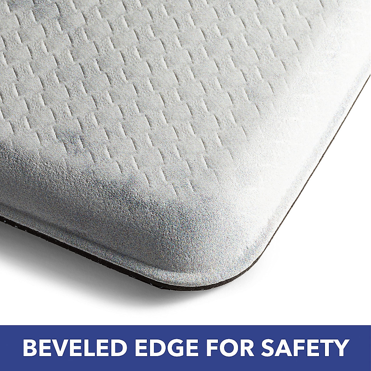 SoHome Cozy Living Kochi Antifatigue Kitchen Mat 20"x36", Snake Skin/Grey