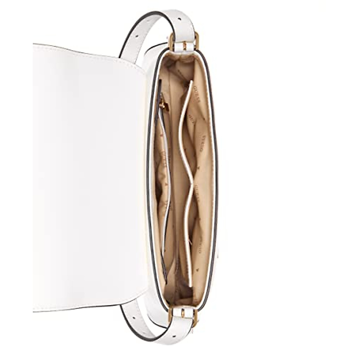 GUESS Desideria Flap Shoulder Bag, White