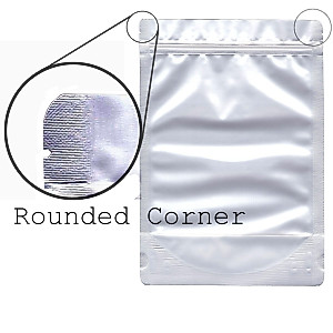 AwePackage 100 Pack of 7 x10 Airtight Zipper Stand Up Pouch Bag - Clear Front Aluminum Foil Back Heat Sealable Zip Lock