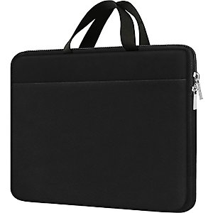 Laptop Sleeve Case 15.6 inch, Durable Travel Laptop Bag HandBag Shockproof Protective Computer Cover Carrying Bag Briefcase for 15" 15.6" HP Asus Acer Dell Lenovo Laptop Notebook Ultrabook, (Black)