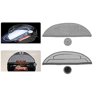 12 Pack Mop Pads Refills for Roborock S8 MaxV Ultra / S8 Max Ultra Robot Vacuum, 6 Pack Mop Cloth with Dual Sonic Vibrations Modules, 6 Pack Edge Mop Pads