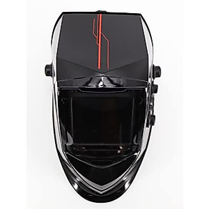 Arc Union Large Viewing Screen Welding Helmet 3.94"X3.66" - RFC Series True Color Solar Power Auto Darkening Welder Mask - Wide Shade 5/9-9/13 for TIG MIG Arc Weld Grinding Hood, Black