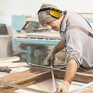 Maitys 6 Pcs Soundproof Earmuffs Hearing Protection Headphones Adjustable Padded Defender Noise Reduction Earplug for Kids (Yellow)