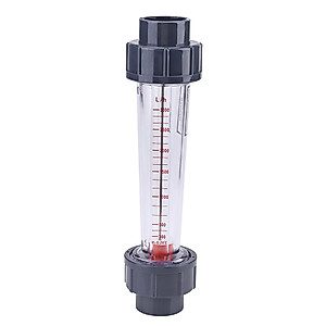 Oumefar Water Meter, Plastic Tube Type Water Meter LZS-25 Water Rotameter 300-3000L/H Water Liquid Meter Fit for DN25(1") Tube 4% Accuracy Class Liquid Flowmeter