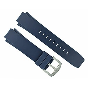 Ewatchparts SILICONE RUBBER BAND STRAP COMPATIBLE WITH IWC 35380 353804 DUAL CROWN AQUATIMER BLUE