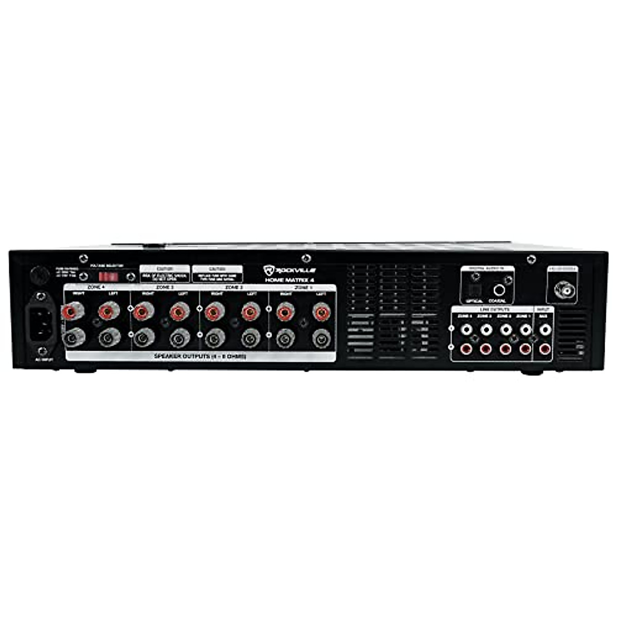 Rockville Home Matrix 4 Zone 8 Channel 600w Multi Room/Source Receiver/Amplifier