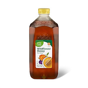 Amazon Fresh, Raw Wildflower Honey, 80 Oz (Previously Happy Belly, Packaging May Vary)