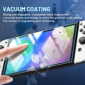 DLseego Tempered Glass Screen Protector 2 Pack for Switch OLED Model 2021 New with Transparent HD Clear Screen Protector for Switch OLED 7'' Anti Scratch Bubble Free Design - 2 Pack