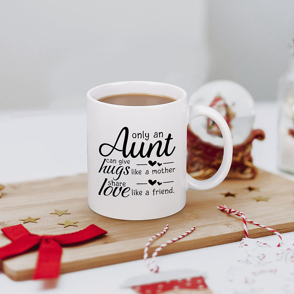 Only An Aunt Can Give Hugs Like a Mother Share Love Like a Friend Coffee Mug, Auntie Aunt Mug, Christmas Gifts for Aunt Auntie, Birthday Mothers Day Gifts for Aunt from Nephew Niece, 11 Oz