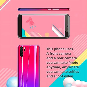 aderroo Unlocked Cell Phone,Reno4pro Android Smartphone，Dual SIM Card，5.72-inch Screen，1GB RAM 8GB ROM，Supports The SIM Card Frequency Band of 3GWCDMA：850/2100MHZ(red-Gold)