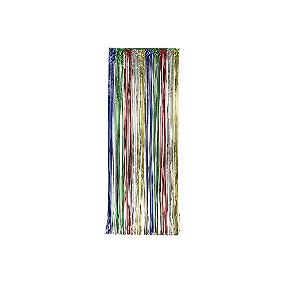 Creative Converting - 141010 Creative Converting Foil Fringe Door Curtain, 3' x 8', Multicolored