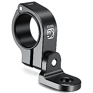 ATV Whip Light Mount, Sturdy Aluminum Alloy Whip Flag Mount, 360° Rotating Adjustable Light Bar Mount for ATV Motorcycle 0.75"/0.875"/1"/1.125"/1.26"/1.375" Tubular Bars and Handlebars (1 pc Black)