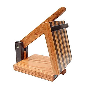 Central Coast Woodworks Hardwood Tortilla Press - Red Oak & Walnut- 8 inch