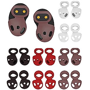 Rqker Eartip Covers Fit in Case Compatible with Galaxy Buds Live SM-R180, 8 Pairs S/L Sizes Soft Silicone Replacement Ear Tips Covers Earbuds Covers Compatible with Galaxy Buds Live, 8 Pairs 4 Colors