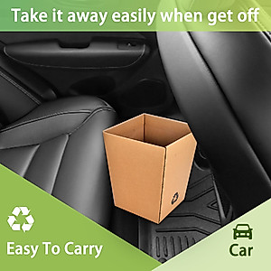 ideaglass Disposable and Reusable Corrugated Cardboard Trash Cans (12 Packs)