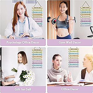 Positive Affirmations Wall Decor,Therapy Office Wall Decor for Women,Inspirational Wall Art Quotes Gifts Mental Health Awareness for Bedroom Living Room Classroom Counseling