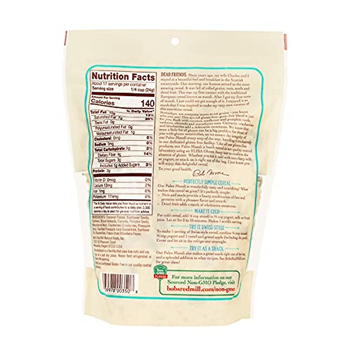 Bob's Red Mill Paleo Muesli, 14-ounce (Pack of 4)