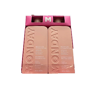 MONDAY Moisturizing Shampoo and Conditioner Set for Dry and Damaged Hair 2 Pk, 30 oz (1 Shampoo + 1 Conditioner)