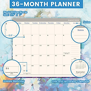 2025-2028 Pocket Planner/Calendar - 3 Year Monthly Planner 2025-2028, July 2025 - June 2028, 6.3" x 3.8", 60 Notes Pages, Inner Pocket, Pen Loop, Elastic Closure, Perfect Organizer for Purse